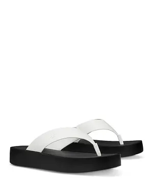 Women's White Black Sandals