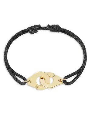 DINH VAN Interlocking Charm Cord Slider Bracelet - Gold