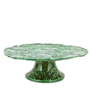 VIETRI Lastra Holiday Figural Cake Stand - Green