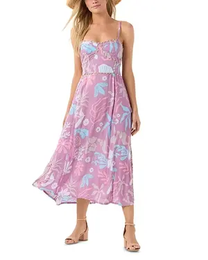 Tiare Hawaii Rio Shell Trim Maxi Dress - Shellscapes Mauve