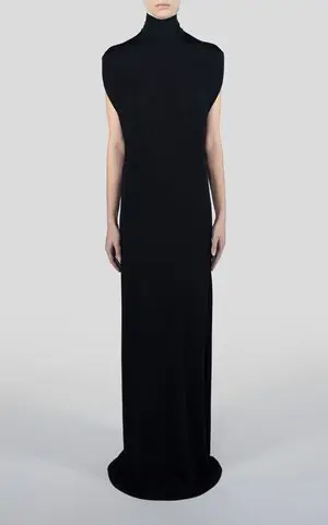 COLLEEN ALLEN Backless Sleeveless Jersey Dress - Black
