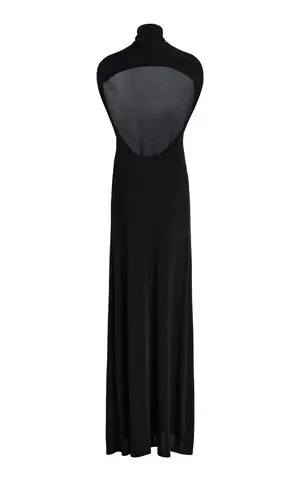 COLLEEN ALLEN Backless Sleeveless Jersey Dress - Black