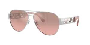 Versace Aviator Sunglasses - Pink Mirror Silver Gradient