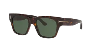 TOM FORD Full Rim Rectangle Sunglasses - Green