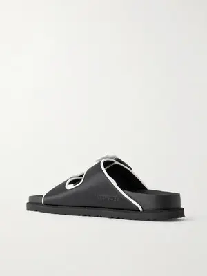 BIRKENSTOCK Arizona Bow-detailed Grosgrain-trimmed Satin Sandals