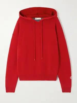 Tory Burch Appliquéd Wool-blend Hoodie