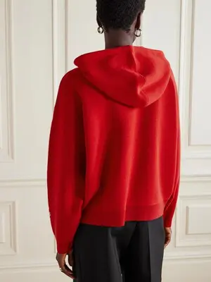 Tory Burch Appliquéd Wool-blend Hoodie