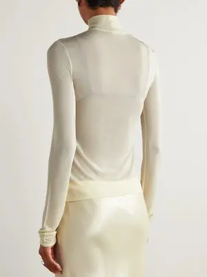 JIL SANDER Jersey Turtleneck Top