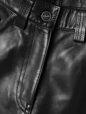 Khaite Callum Leather Straight-leg Pants - Black