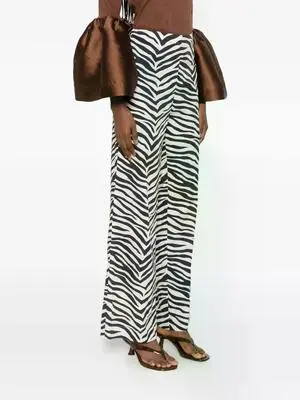 SIMONMILLER Pia Zebra-print Trousers - Black