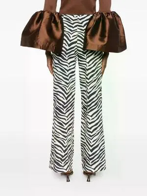 SIMONMILLER Pia Zebra-print Trousers - Black