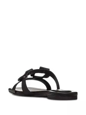 Simkhai Monogram-detail Flat Sandals