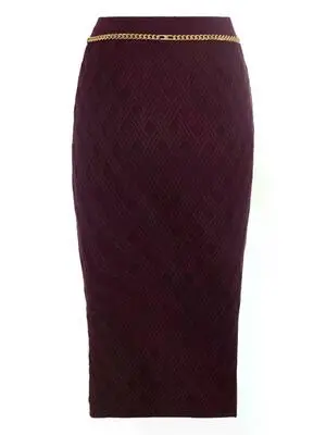 Elisabetta Franchi Geometric-pattern High-waisted Skirt