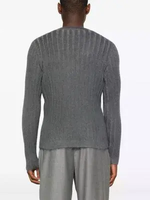 Fendi V-neck Ribbed Knit Sweater