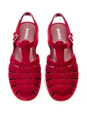 Melissa Possession Velvet Sandals - Red
