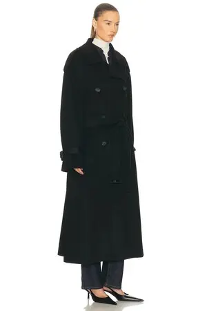 TOTEME Double Winter Trench - Black