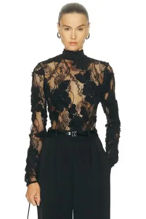 AKNVAS Freja Lace Top - Black