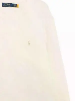 Polo Ralph Lauren Logo-embroidered Crew-neck Sweater - White