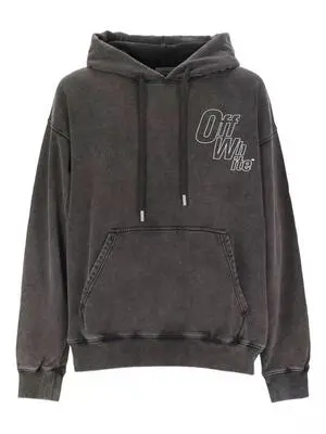 Off-White Logo-print Drawstring Hoodie - Grey