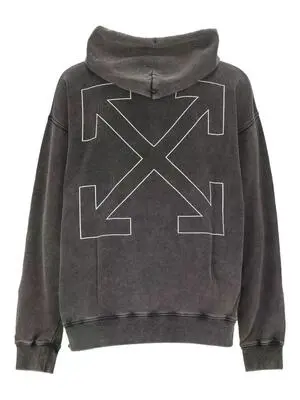 Off-White Logo-print Drawstring Hoodie - Grey
