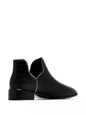 Senso Crocodile-effect Boots - Brown