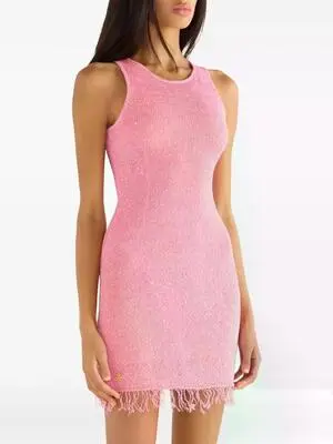 ASTA RESORT Natalia Fringed Mini Dress - Pink