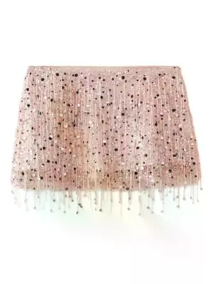 ASTA RESORT Yasmin Beaded Mini Skirt
