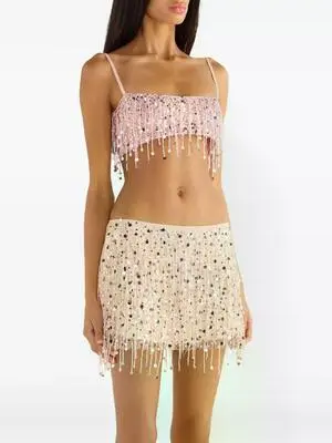 ASTA RESORT Yasmin Beaded Mini Skirt