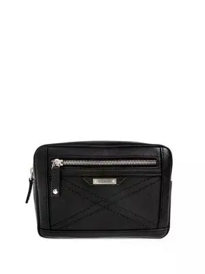 Iceberg Quilted Leather Belt Bag - Black