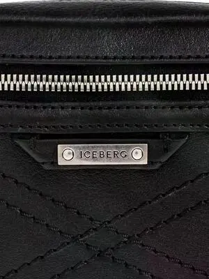 Iceberg Quilted Leather Belt Bag - Black