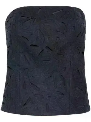 Brunello Cucinelli Fern-motif Virgin Wool-blend Top