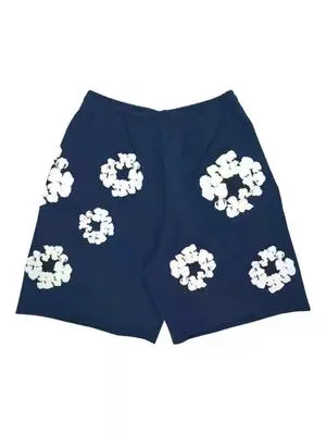 DENIM TEARS Cotton Print Shorts - Blue