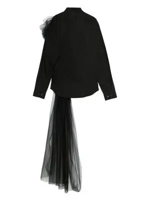 Alchemy Fashions Lia Ruffled Tulle Shirt - Black