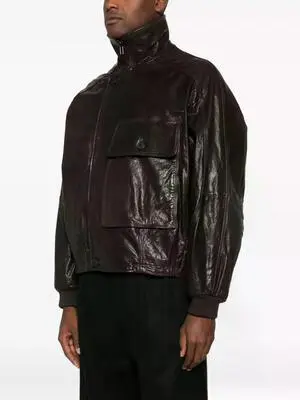 Emporio Armani Patch-pocket Leather Jacket