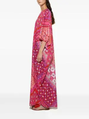 Emilio Pucci Festa-print Kaftan - Pink