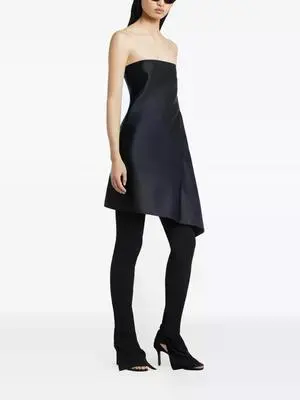 COURREGES One-minute Draped Mini Dress - Black