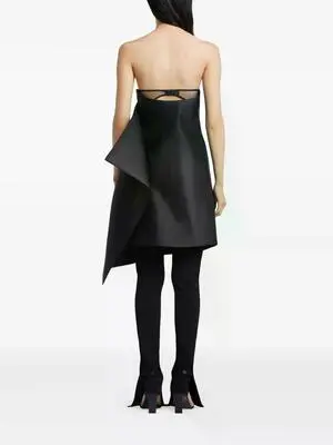 COURREGES One-minute Draped Mini Dress - Black