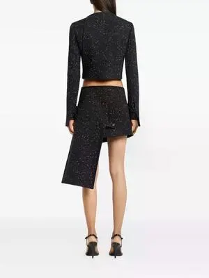 COURREGES Asymmetrical-panel Tweed Mini Skirt