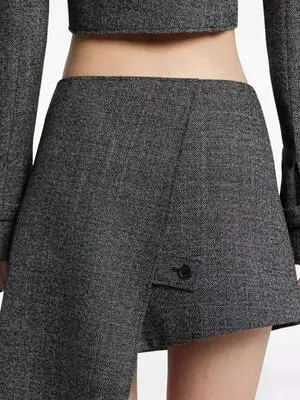 COURREGES Panelled Asymmetric Mini Skirt - Grey