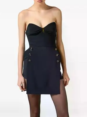 Elisabetta Franchi Logo-button Mini Dress