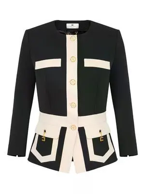 Elisabetta Franchi Colour-blocking Jacket With Gold-tone Buttons