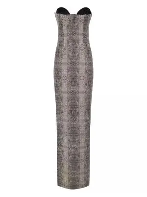 Elisabetta Franchi Red Carpet Python-printed Strapless Dress