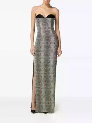 Elisabetta Franchi Red Carpet Python-printed Strapless Dress