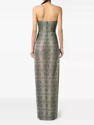 Elisabetta Franchi Red Carpet Python-printed Strapless Dress