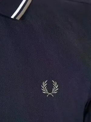 Fred Perry Logo-detail Polo Shirt - Blue