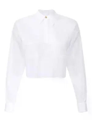 Elisabetta Franchi Logo-patch Cotton Shirt