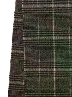 Barbour Checked Fringed Scarf - Brown