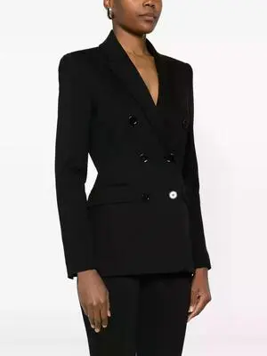 Patrizia Pepe Double-breasted Blazer - Black