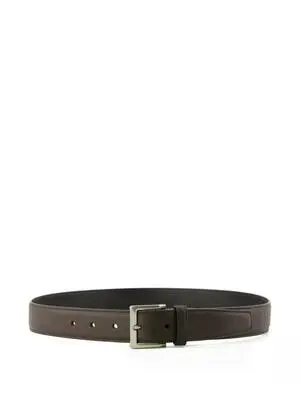 Saint Laurent Square-buckle Belt - Brown