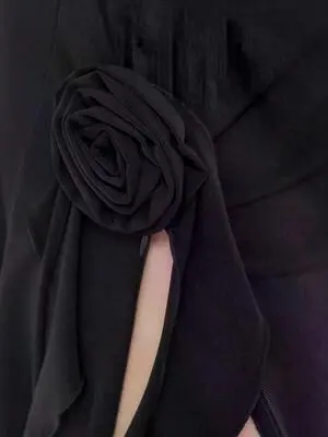 RÉSUMÉ Floral Appliqué Slit Dress